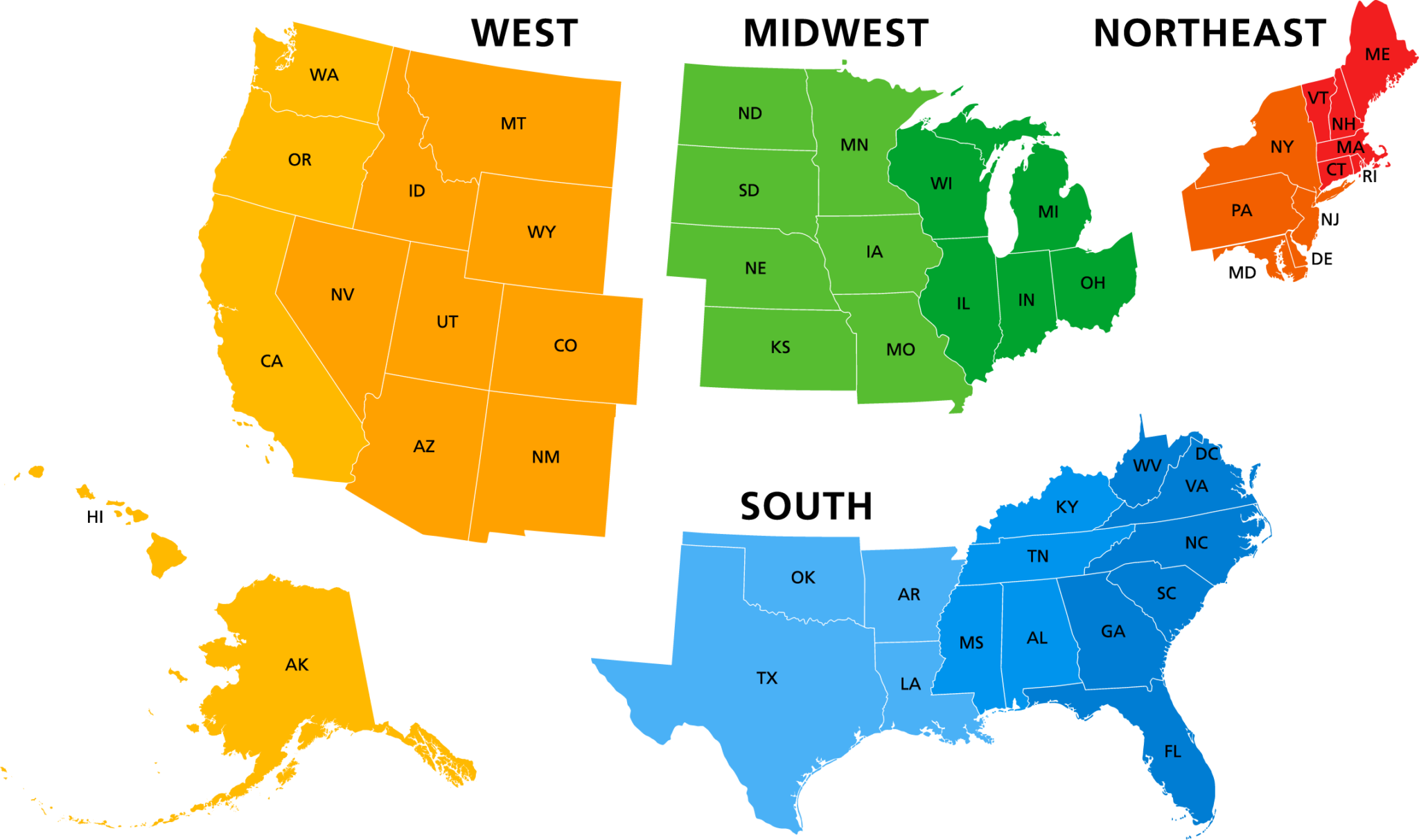 US Evaluation Regions - NACD International | The National Association ...